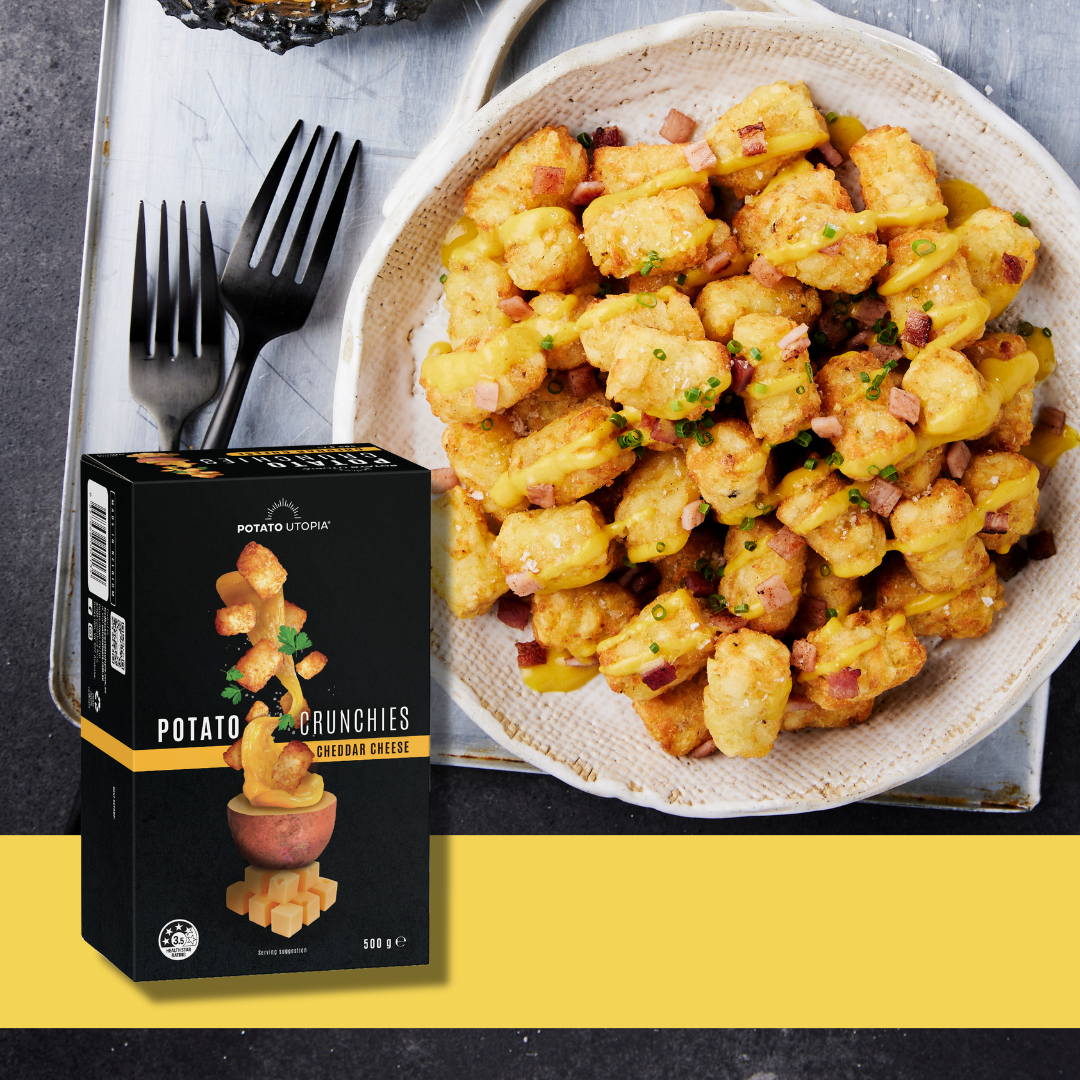 Cheddar Cheese Potato Crunchies – Potato Utopia